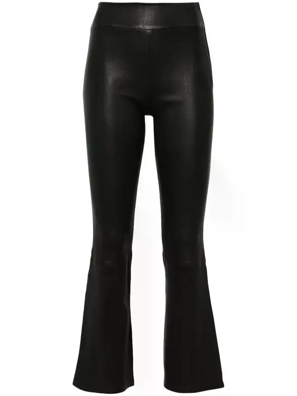 ARMA Flared Cropped Leather Trousers