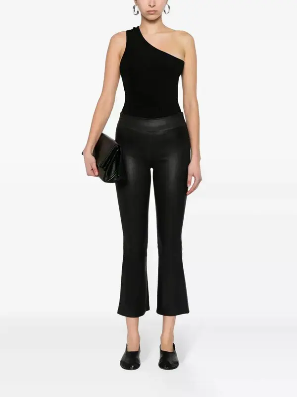 ARMA Flared Cropped Leather Trousers