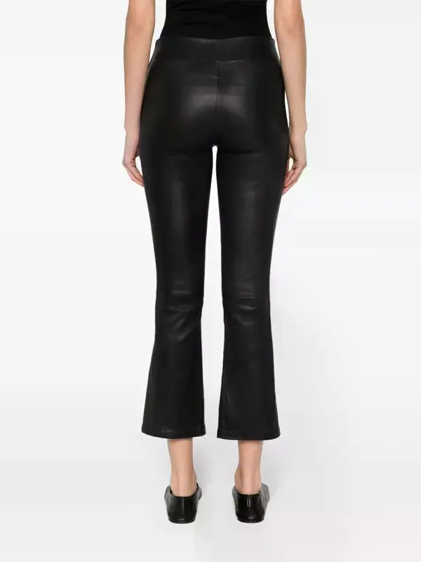 ARMA Flared Cropped Leather Trousers
