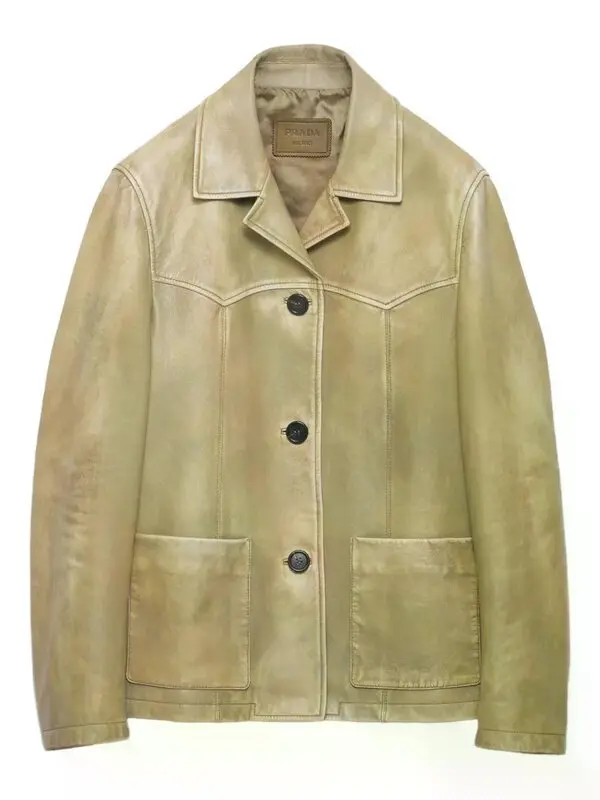 Prada Leather Jacket - Green