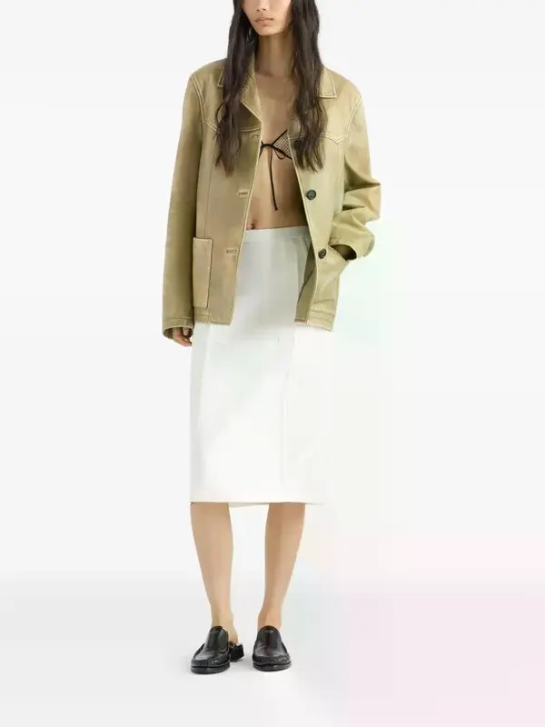 Prada Leather Jacket - Green