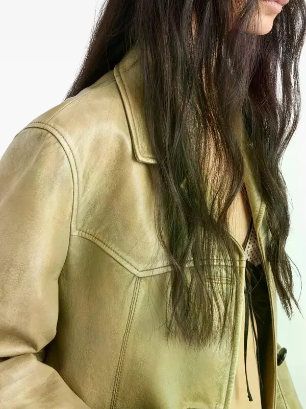 Prada Leather Jacket - Green