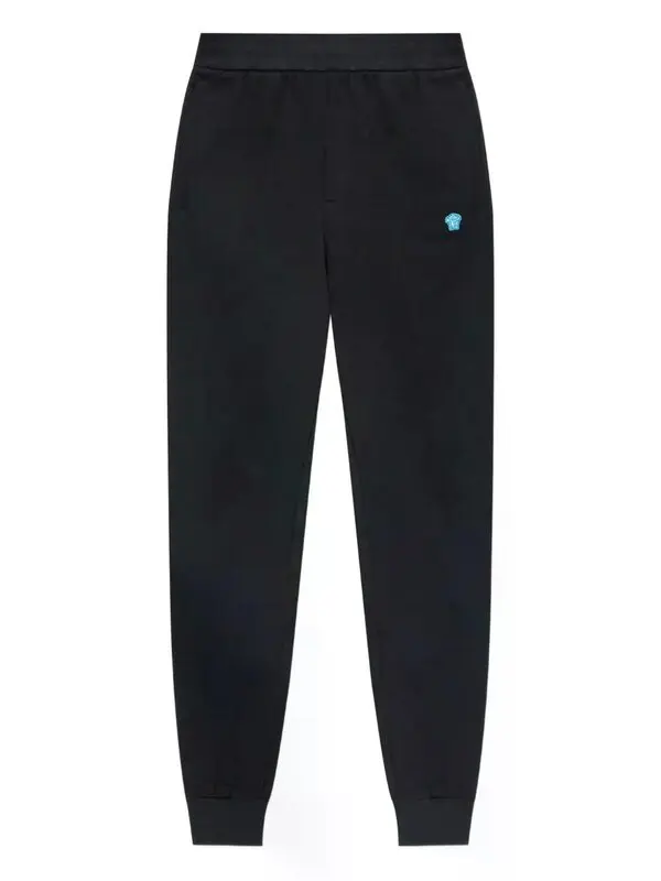 Versace Cotton Embroidered-logo Sweatpants