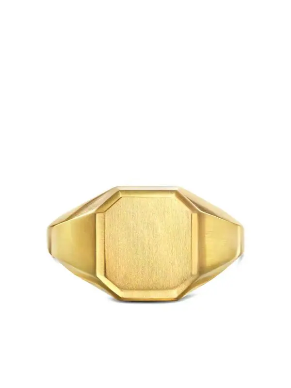 David Yurman 18kt Yellow Streamline Signet Ring