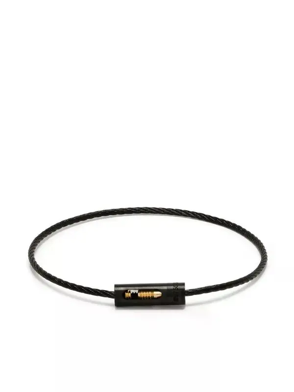 Le Gramme 18kt Yellow Gold And Titanium 5g Cable Bracelet - Black