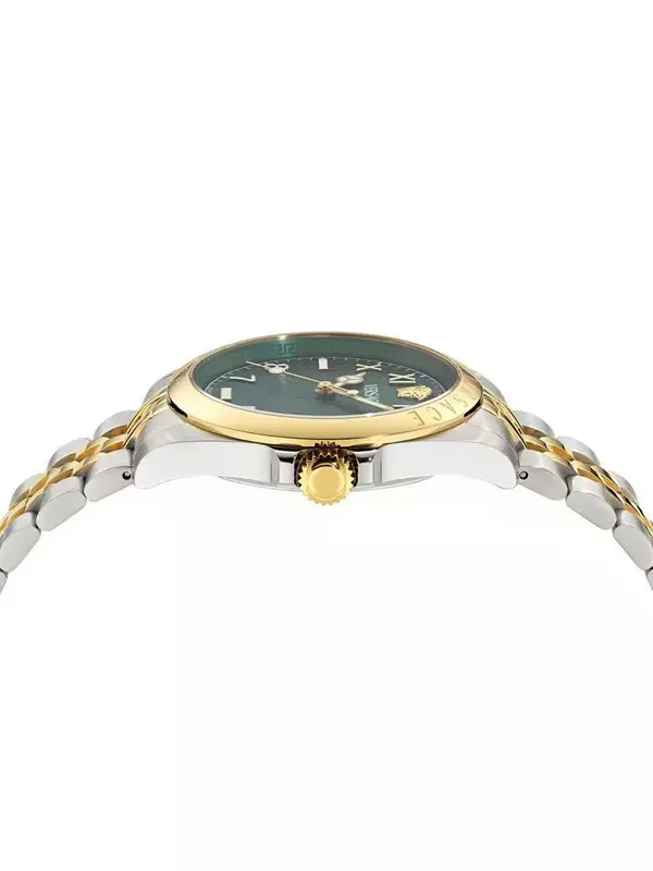 Versace Stainless Steel And Gold Tone Bracelet Watch With Dial