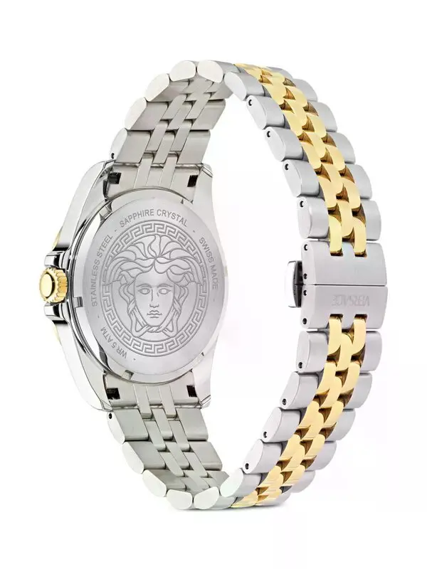 Versace Stainless Steel And Gold Tone Bracelet Watch With Dial