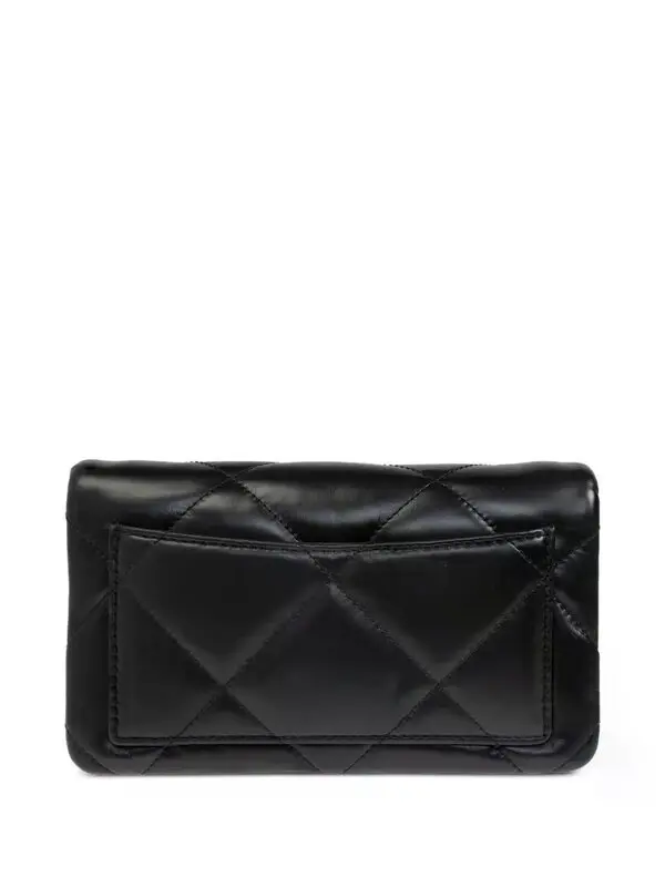 Tory Burch Quilted Leather Wallet With Chain Strap - Black