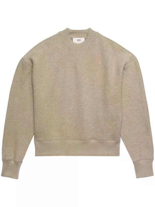 AMI Paris Crew-neck Fleece Sweatshirt