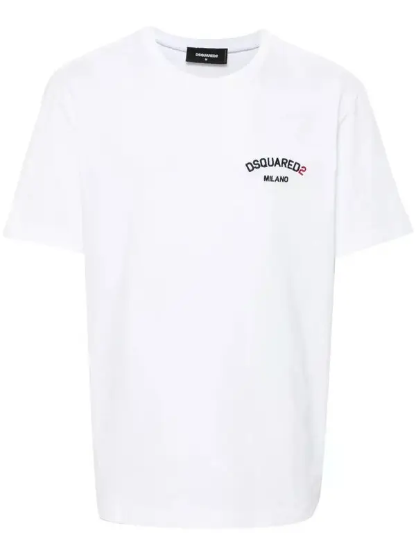 Dsquared2 Logo-embroidered Cotton T-shirt