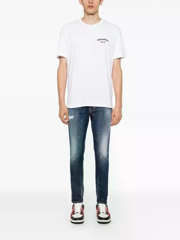 Dsquared2 Logo-embroidered Cotton T-shirt