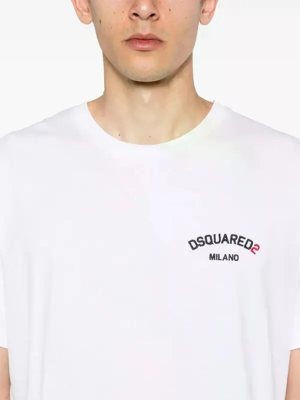 Dsquared2 Logo-embroidered Cotton T-shirt