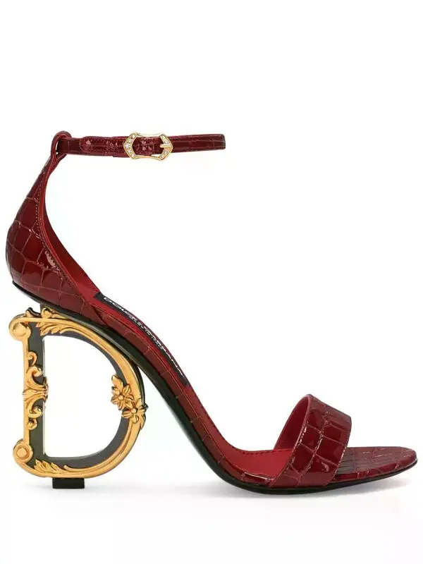 Dolce & Gabbana Baroque Dg-heel Leather Sandals