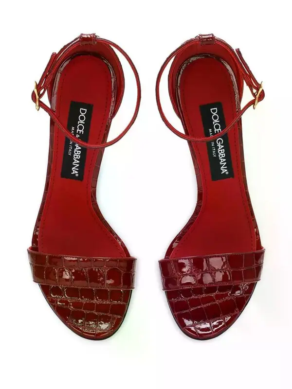 Dolce & Gabbana Baroque Dg-heel Leather Sandals