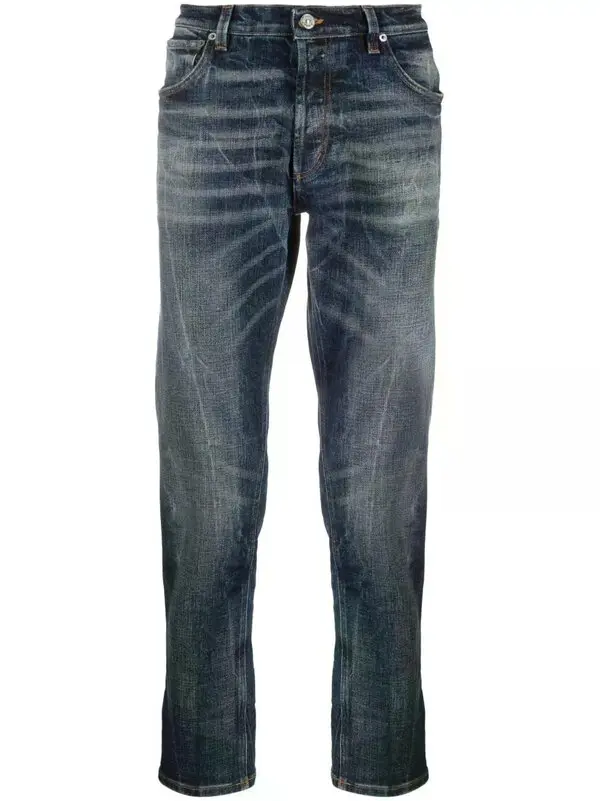 DONDUP Whiskering-effect Straight Leg Jeans - Blue