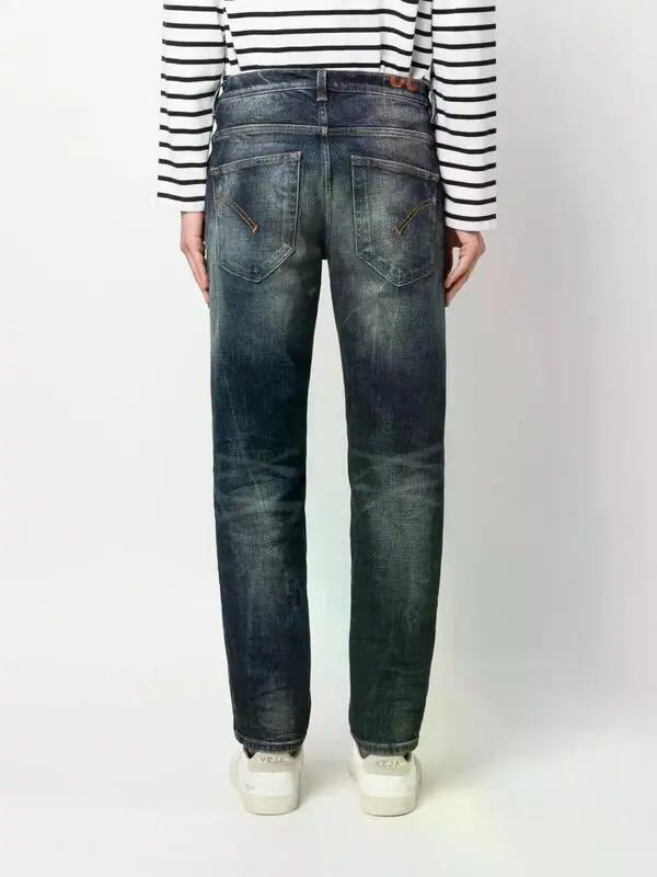 DONDUP Whiskering-effect Straight Leg Jeans - Blue