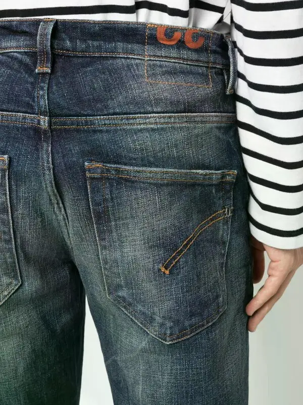 DONDUP Whiskering-effect Straight Leg Jeans - Blue