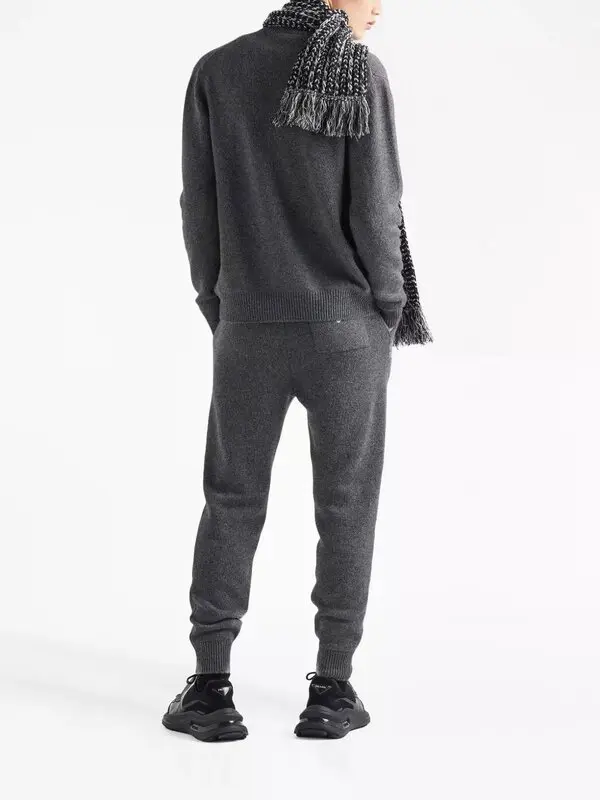 Prada Logo-embroidered Zip-up Cardigan
