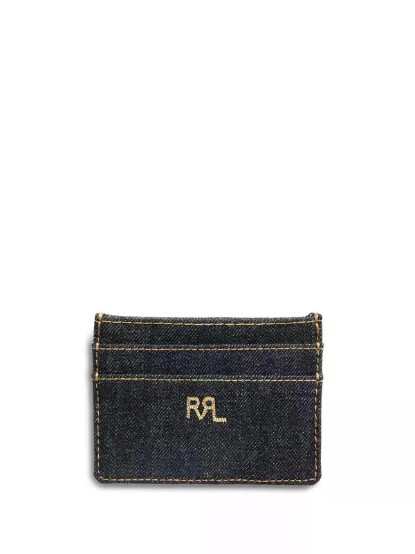 Ralph Lauren Logo-appliqué Denim Cardholder - Blue