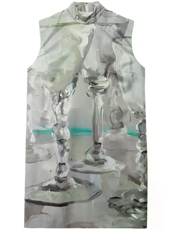 MSGM Graphic-print Mini Dress