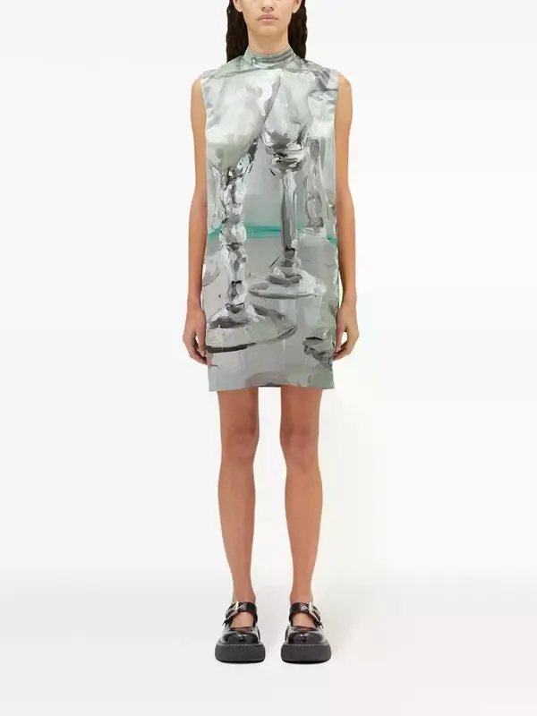 MSGM Graphic-print Mini Dress