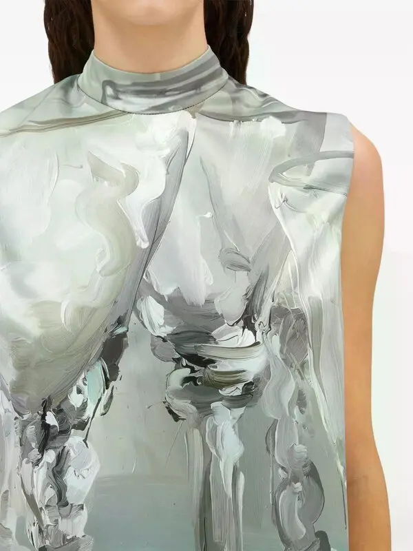 MSGM Graphic-print Mini Dress