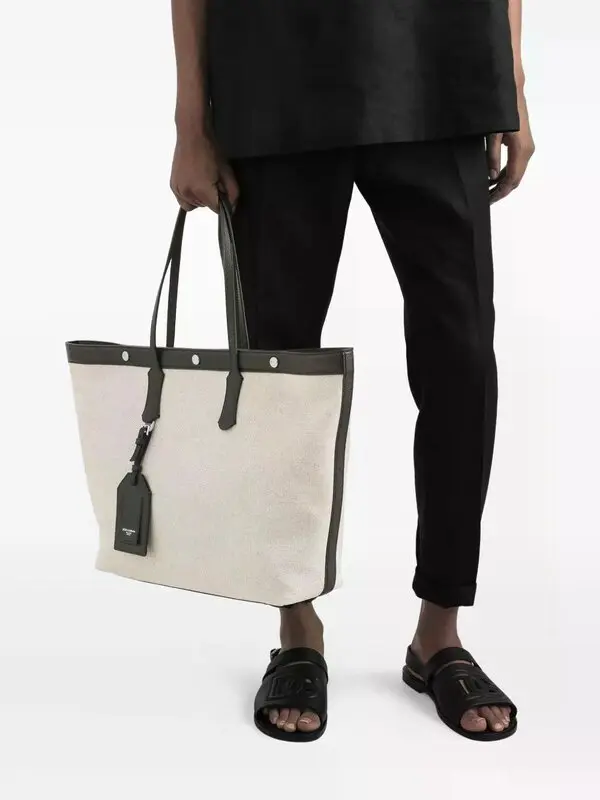 Dolce & Gabbana Canvas Shoulder Bag - Neutrals
