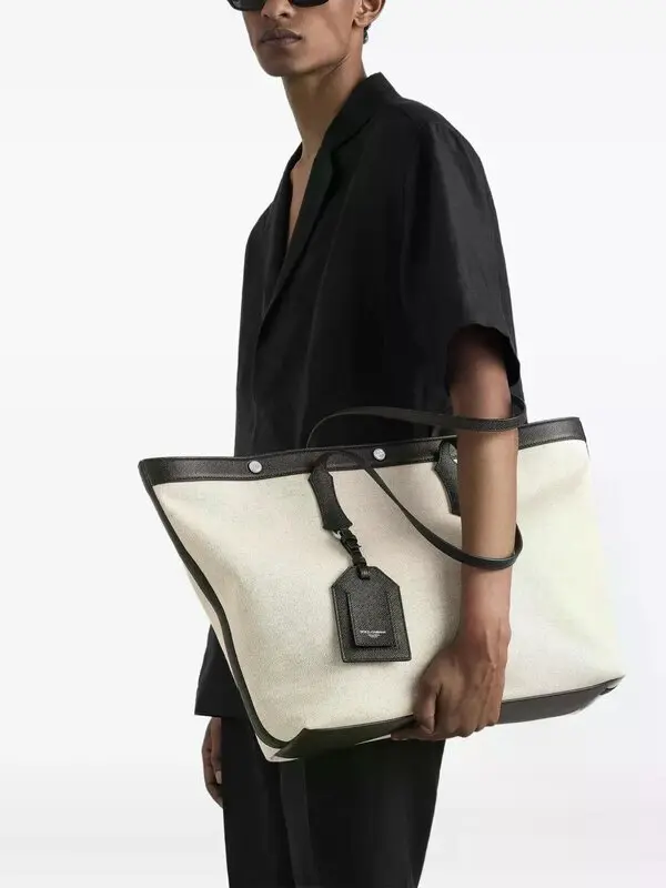 Dolce & Gabbana Canvas Shoulder Bag - Neutrals