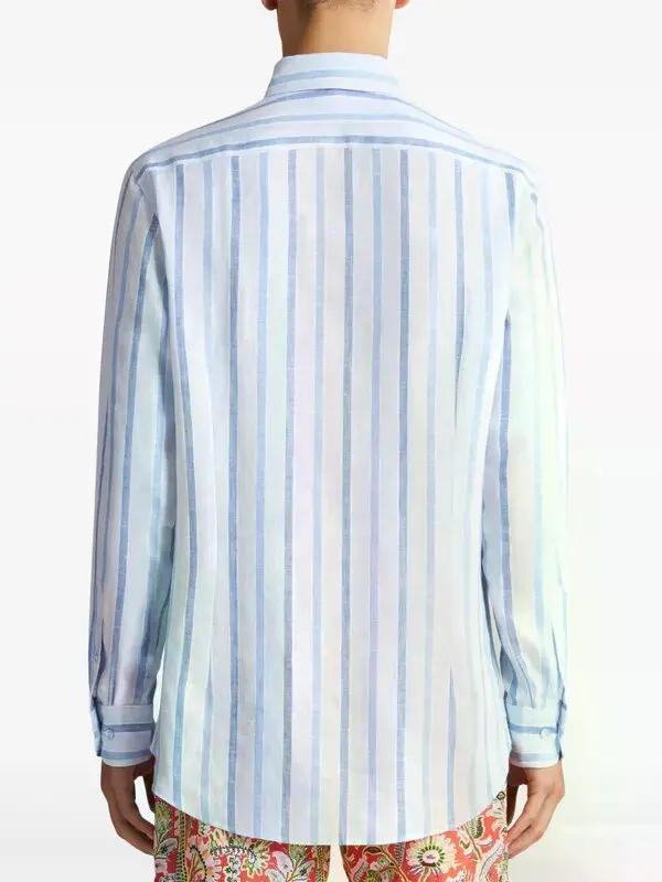 Etro Pegaso-embroidered Striped Shirt