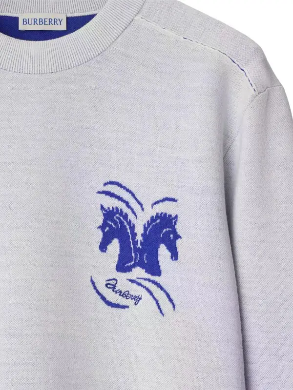 Burberry Intarsia-knit Mirrored Horse Jumper