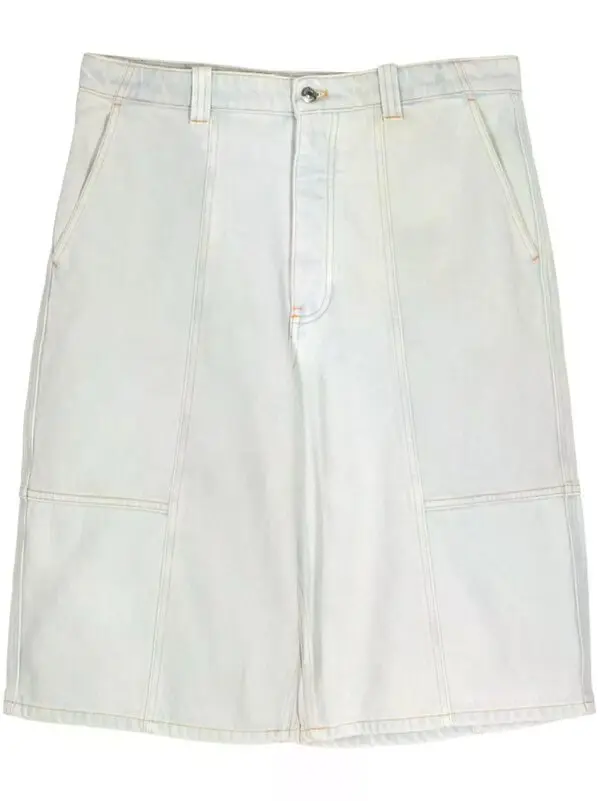 Maison Kitsuné Knee-length Denim Bermuda Shorts - Blue
