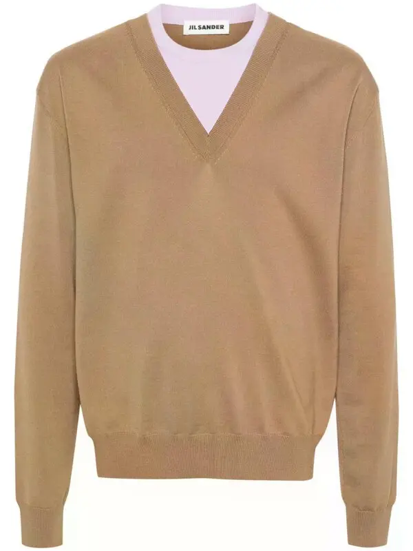 JIL SANDER Layered V-neck Jumper