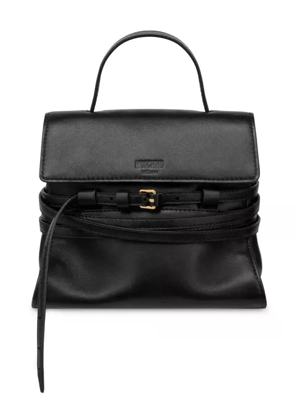 Moschino Tie Detailed Shoulder Bag - Black