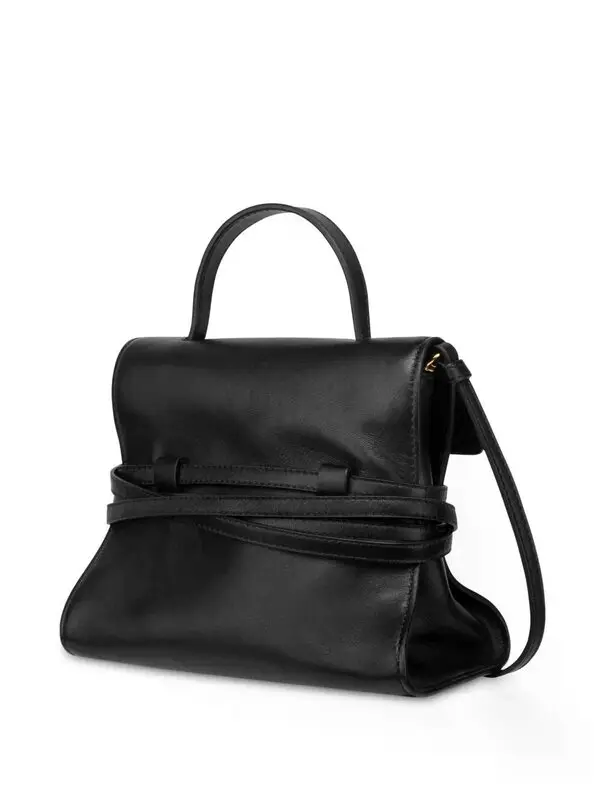 Moschino Tie Detailed Shoulder Bag - Black