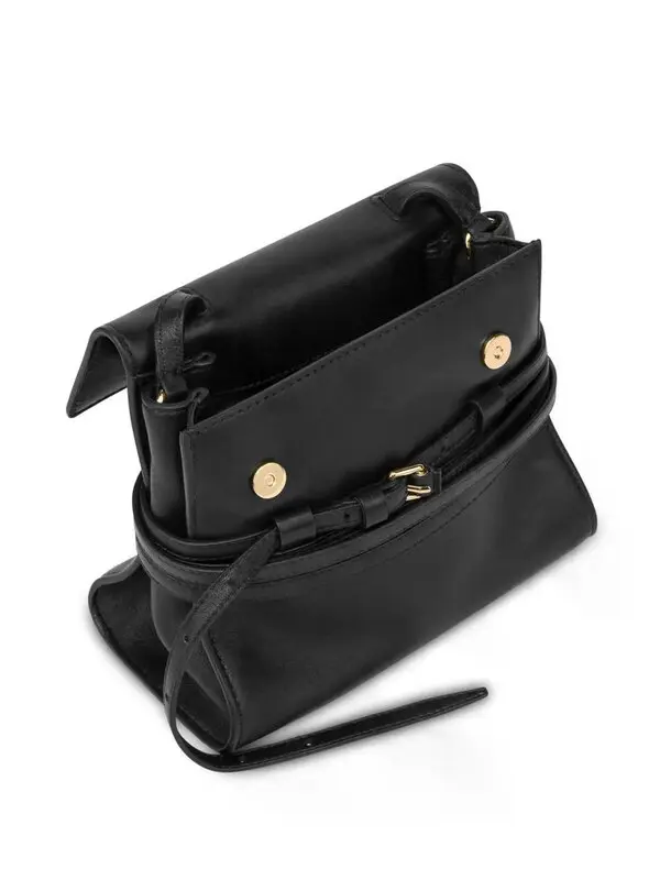 Moschino Tie Detailed Shoulder Bag - Black