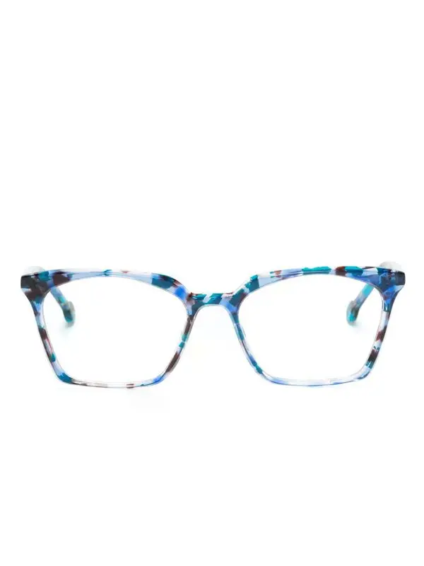 L.A. EYEWORKS Levi Square-frame Glasses - Blue