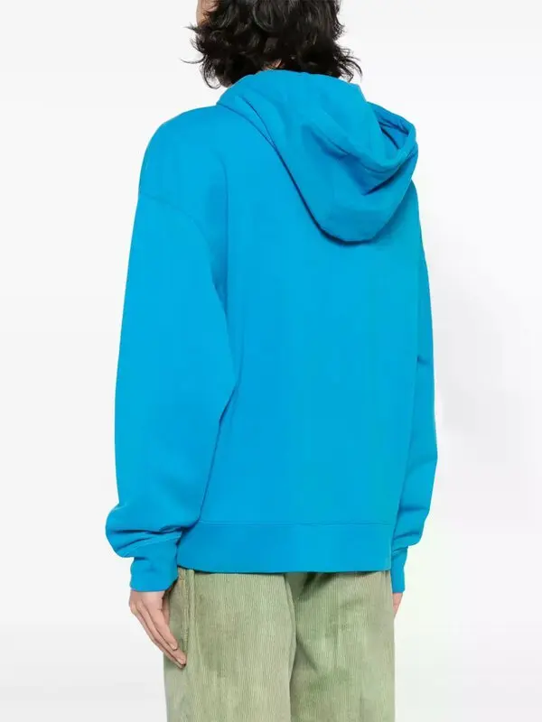 Maison Kitsuné Embroidered-logo Cotton Hoodie