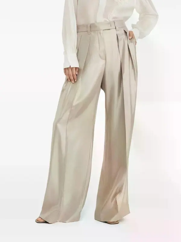 Brunello Cucinelli Pleated Wide-leg Trousers