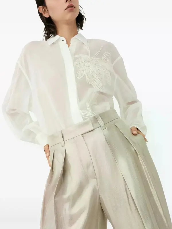 Brunello Cucinelli Pleated Wide-leg Trousers