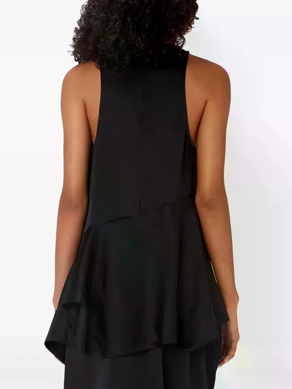 JW Anderson Ruffle-hem Satin Sleeveless Top