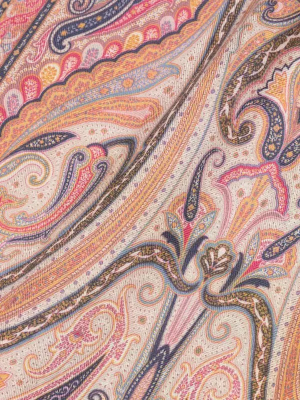 Etro Paisley-print Cashmere Blend Scarf - Neutrals