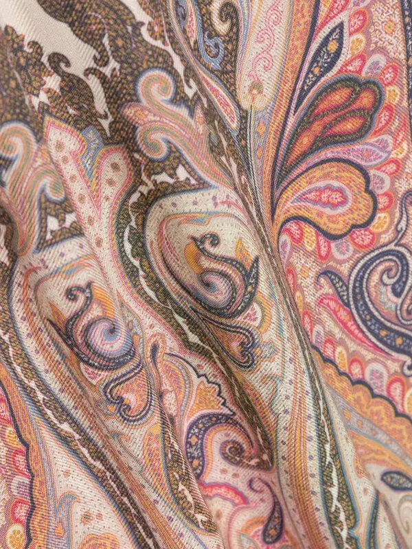 Etro Paisley-print Cashmere Blend Scarf - Neutrals