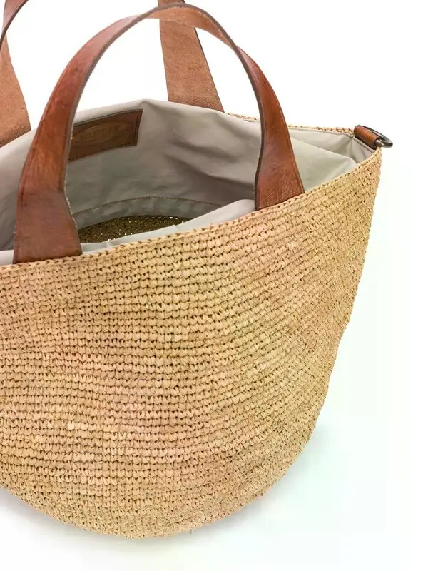 IBELIV Woven Top-handle Tote - Neutrals