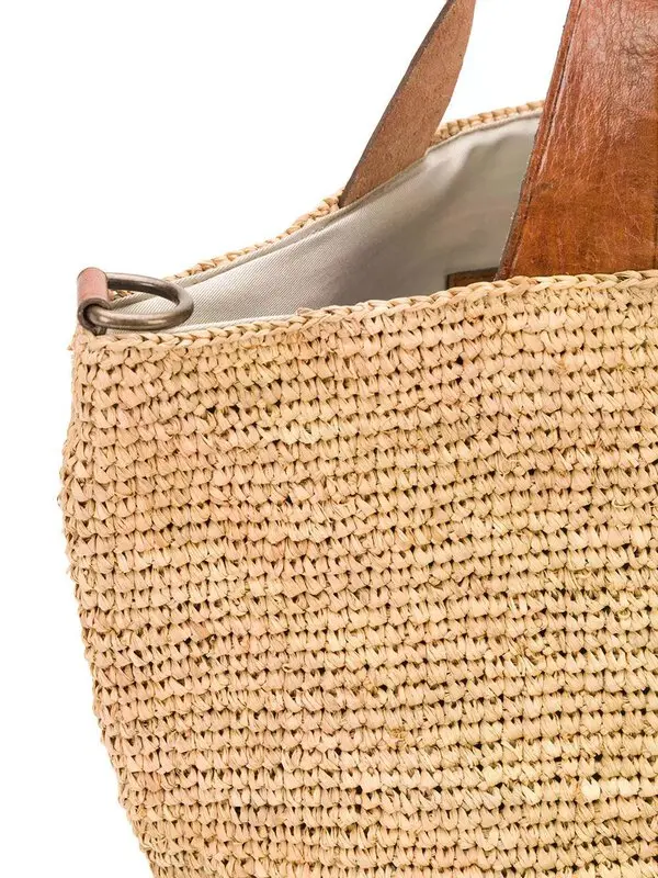IBELIV Woven Top-handle Tote - Neutrals