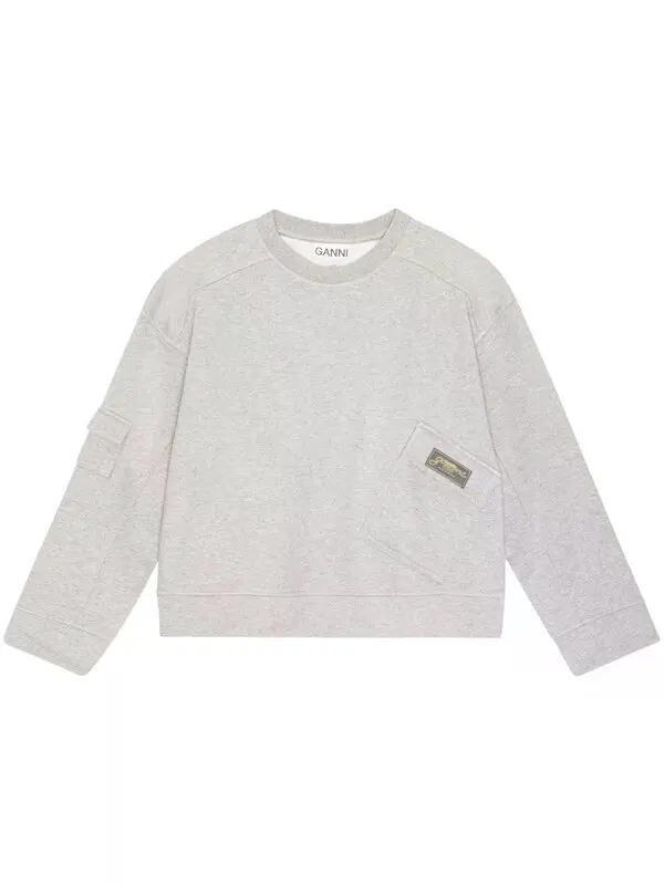 GANNI Logo-patch Sweatshirt