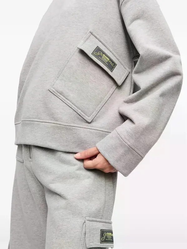 GANNI Logo-patch Sweatshirt