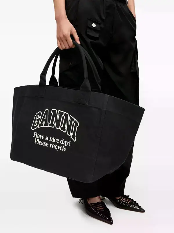 GANNI Canvas Tote Bag
