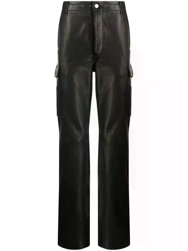 Amiri Logo-plaque Polished Trousers