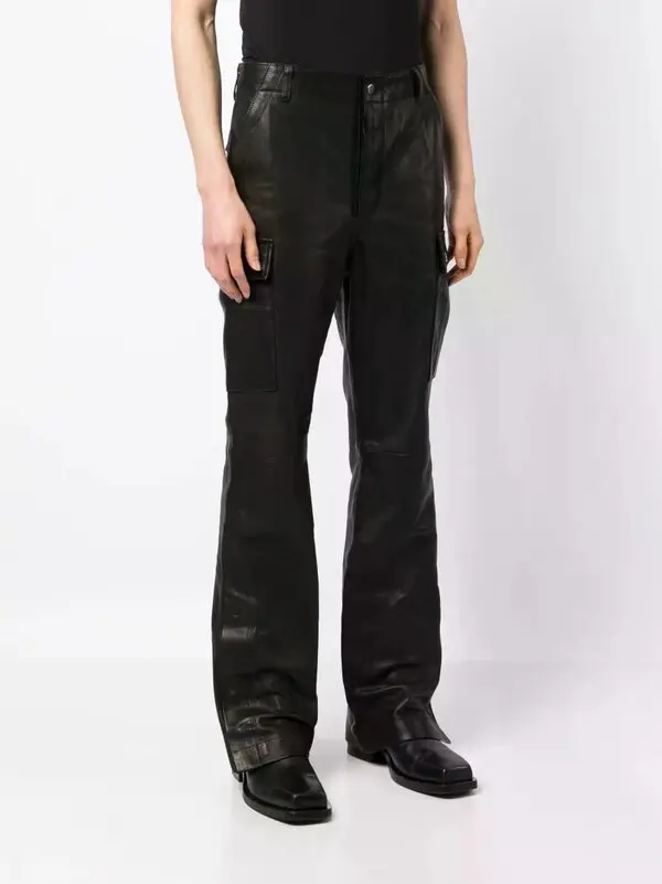 Amiri Logo-plaque Polished Trousers