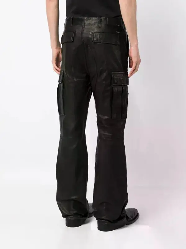 Amiri Logo-plaque Polished Trousers